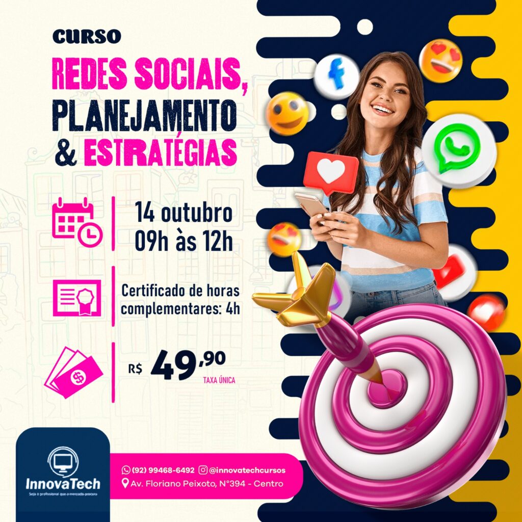 Curso De Redes Sociais Planejamento E Estratégias Na Innovatech